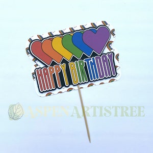 Rainbow Cake Topper Pride Cake Topper Custom Cake Topper Birthday Cake ...
