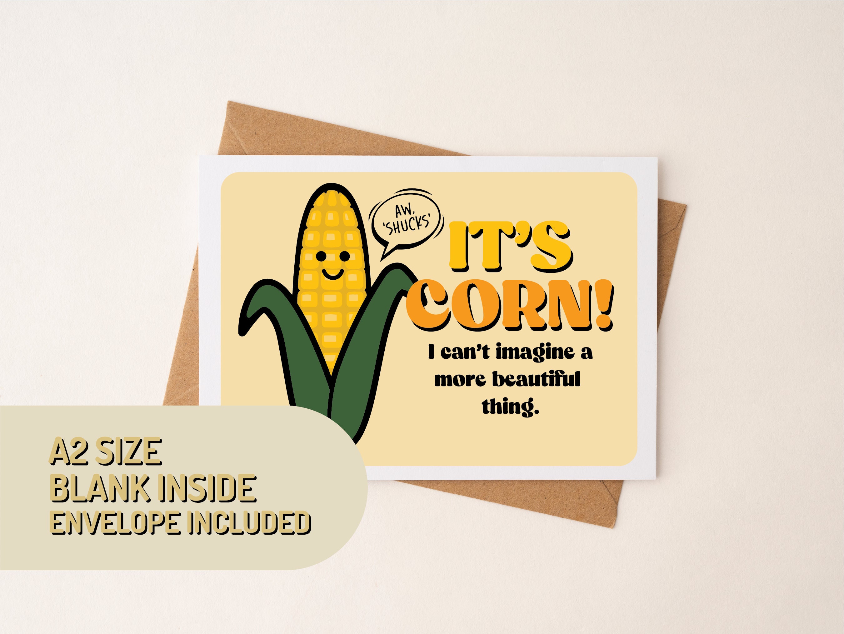 It's Corn Card Card for a Friend Funny Tiktok Card - Etsy