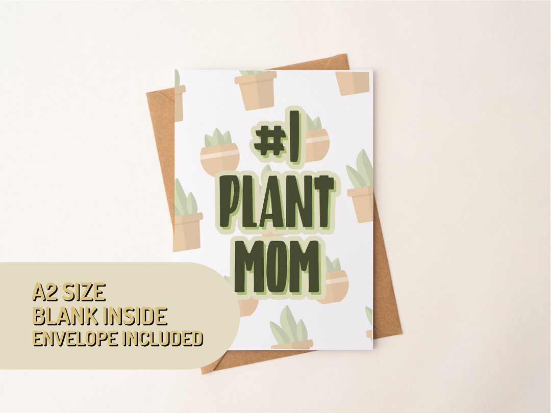 Plant Mom Card 1 Plant Mom Card for Her Green Thumb Plant Lover Plant ...