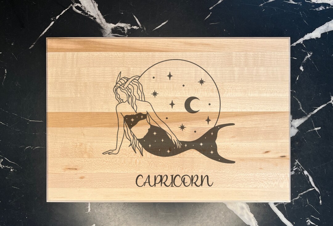 Capricorn Zodiac Cutting/charcuterie Board | Birthday Present/gift ...