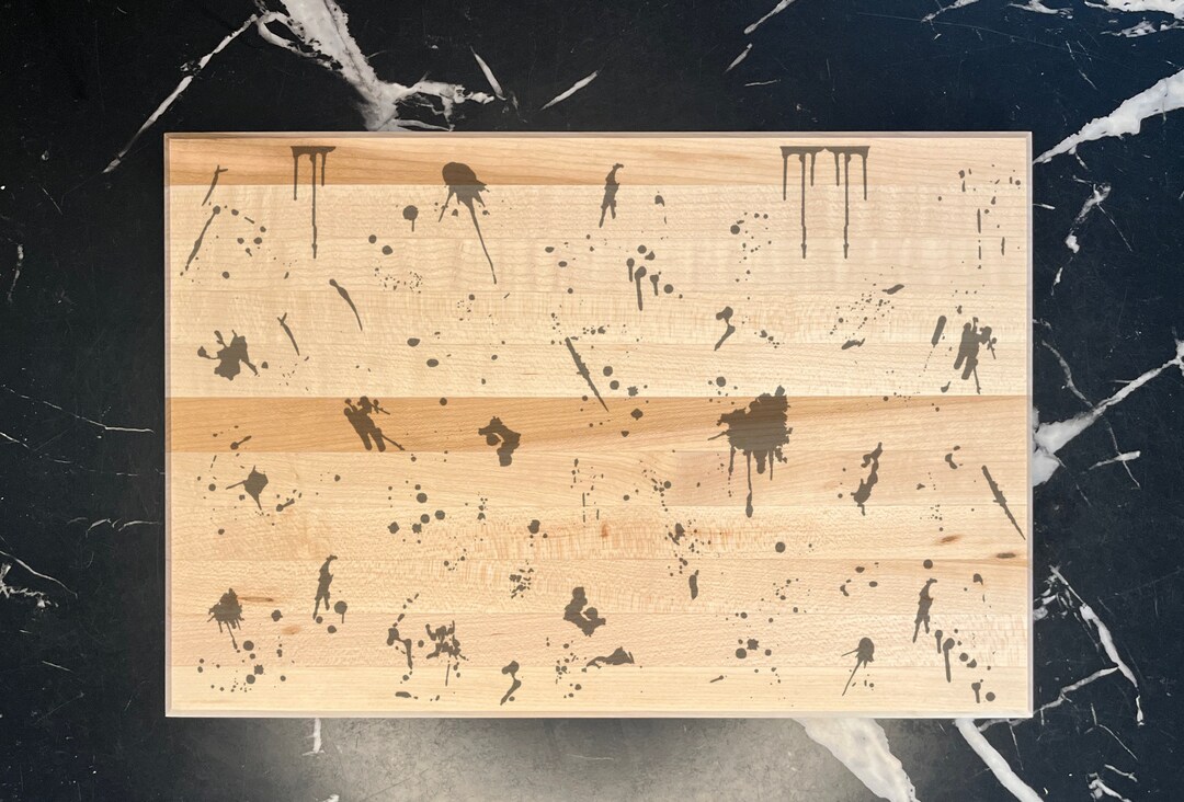 Blood Splatter Cutting Board | Halloween Decor | Creepy Decor | Slasher ...