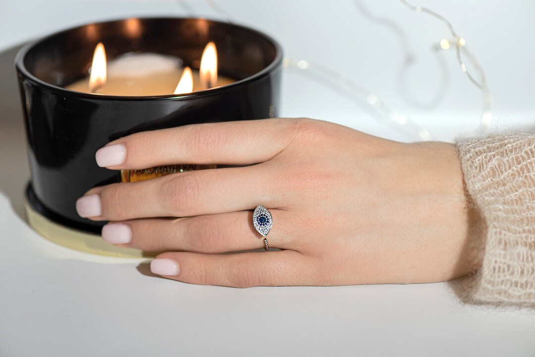Fidget Spinner Evil Eye Ring Anxiety Stress Relief - Etsy