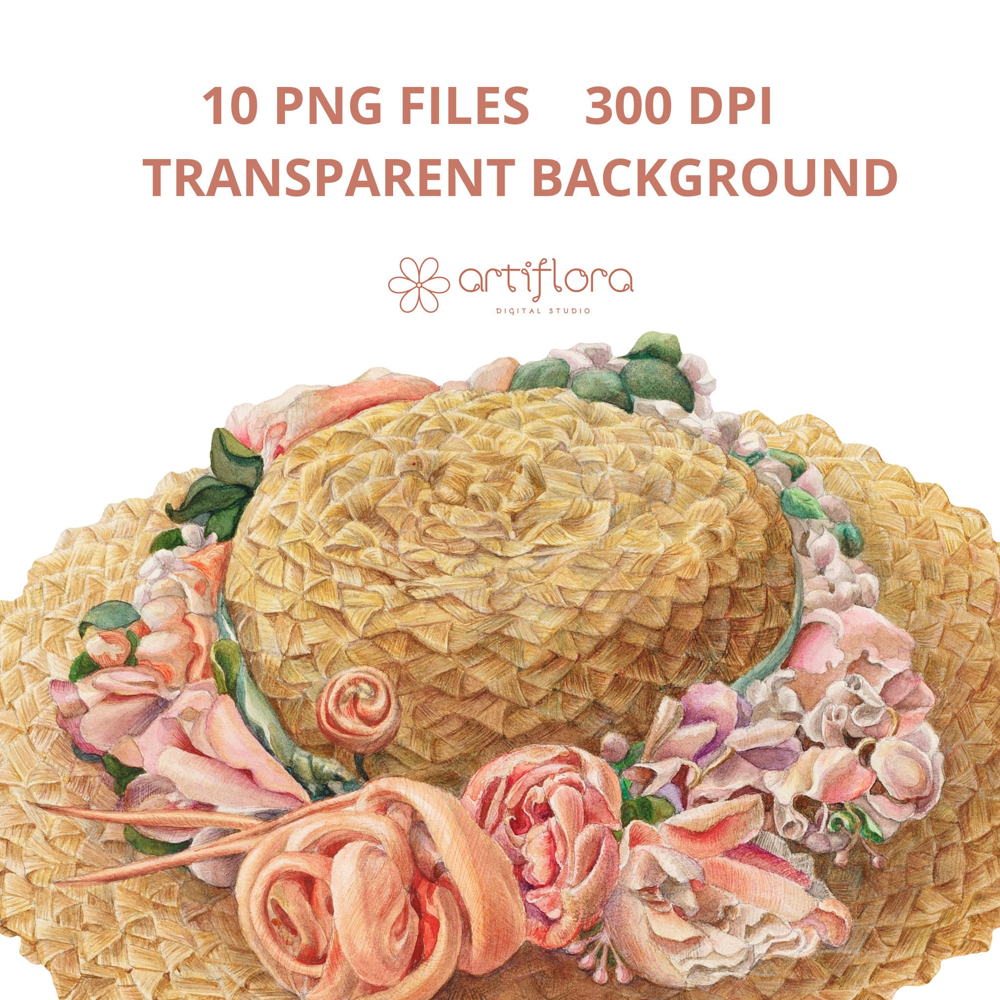 Watercolor Bonnets Clipart, Vintage Baby Hats, Baby Bonnet Clipart ...