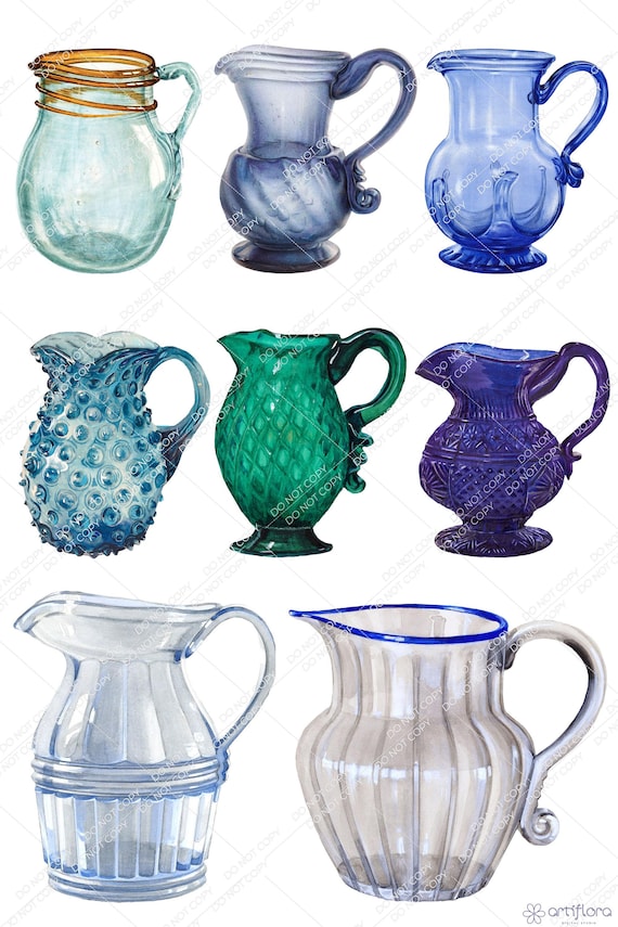 Clipart Of Pitchers And Glasses