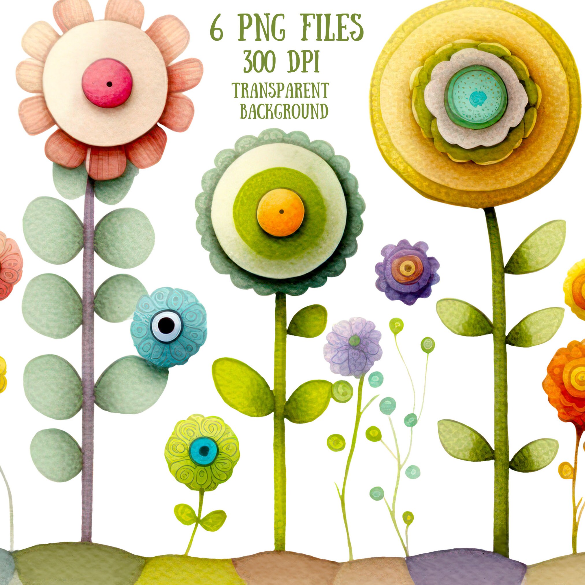 Watercolor Spring Easter Flowers Borders Clipart, Tulips Illustration ...