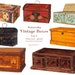 Vintage Boxes Clipart, Jewelry Box Clipart, Watercolor Vintage Boxes ...