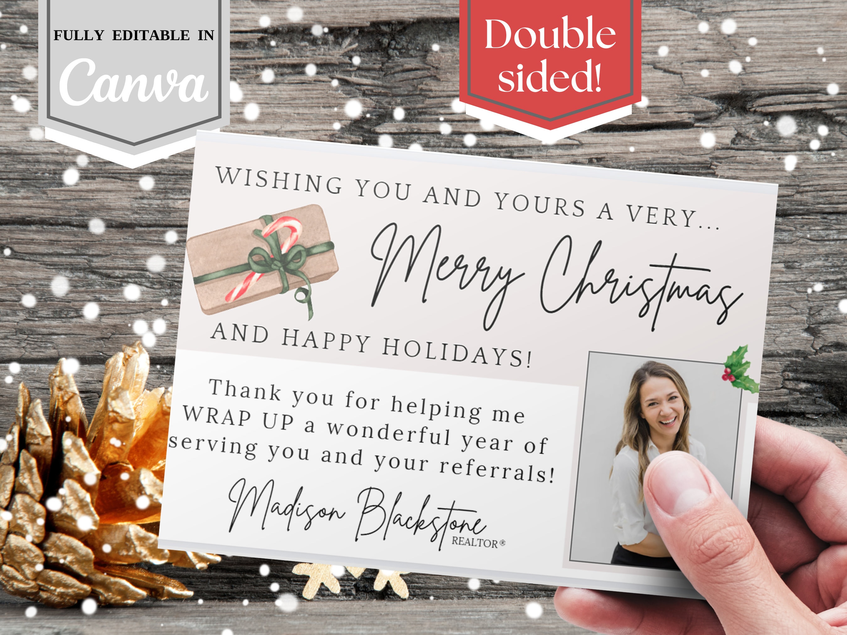 Christmas Holidays Theme Real Estate Postcard Marketing Realtors & Real ...