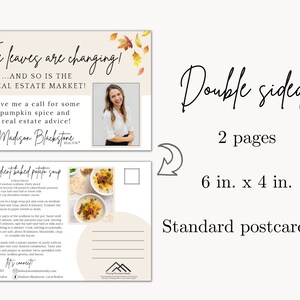 Fall Theme Real Estate Postcard Marketing for Realtors and Real Estate ...