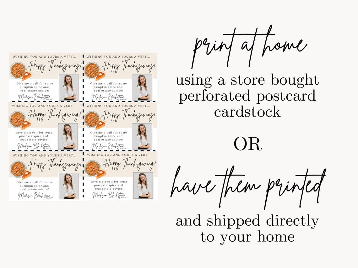 Pumkpin Pie Theme Real Estate Postcard Marketing for Realtors & Real ...