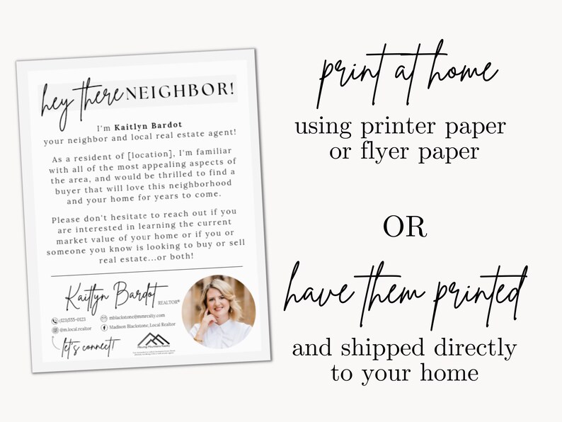 Real Estate Letter Flyer Marketing to Neighborhood, Farming Your ...