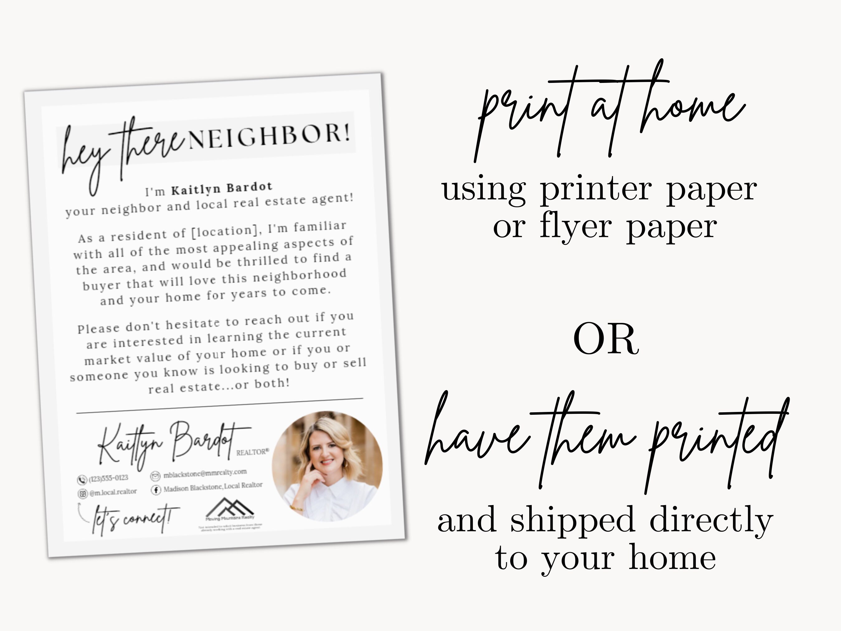 Real Estate Letter Flyer Marketing to Neighborhood, Farming Your ...