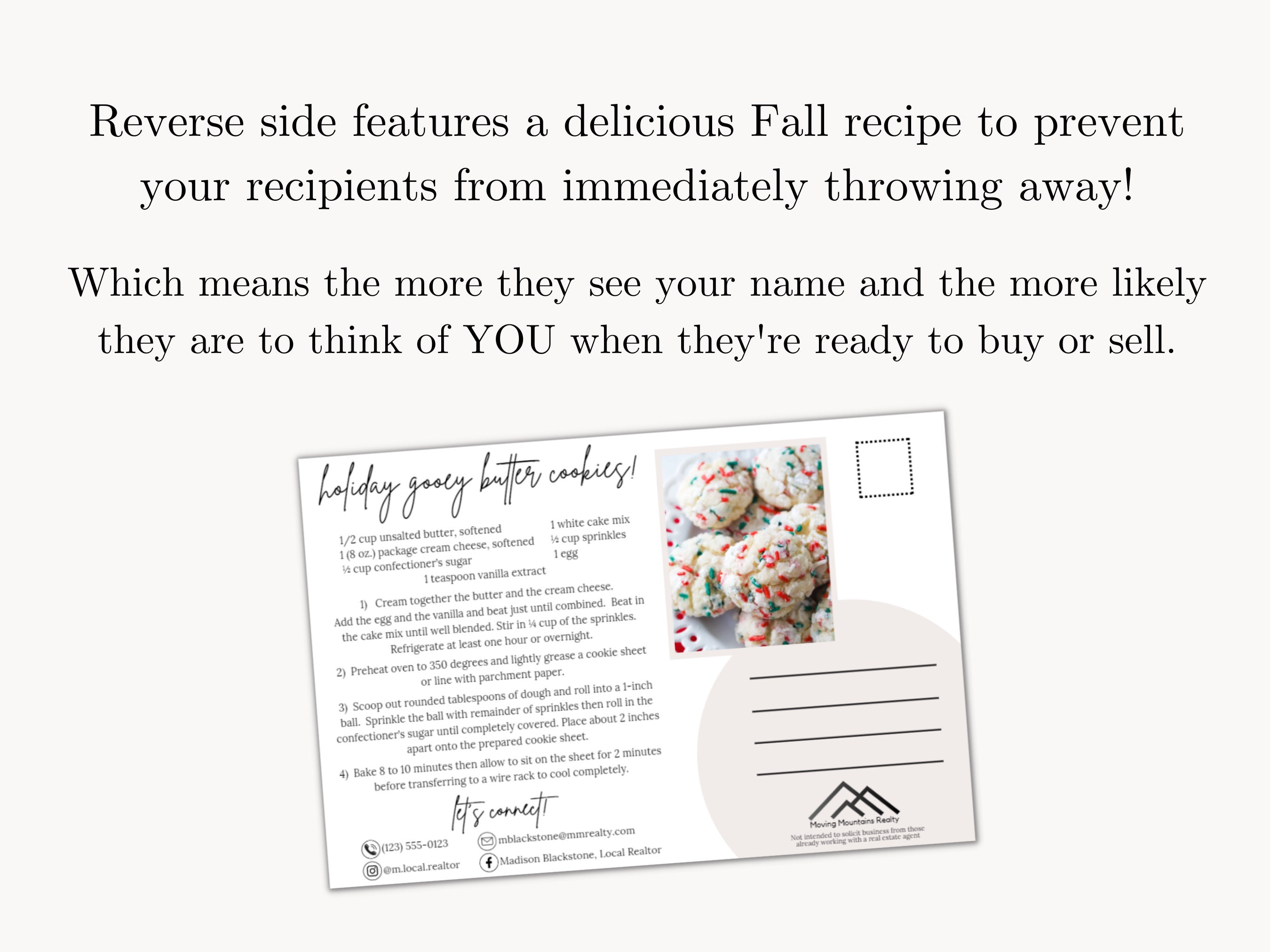 Christmas Holidays Theme Real Estate Postcard Marketing Realtors & Real ...