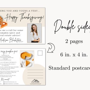 Pumkpin Pie Theme Real Estate Postcard Marketing for Realtors & Real ...