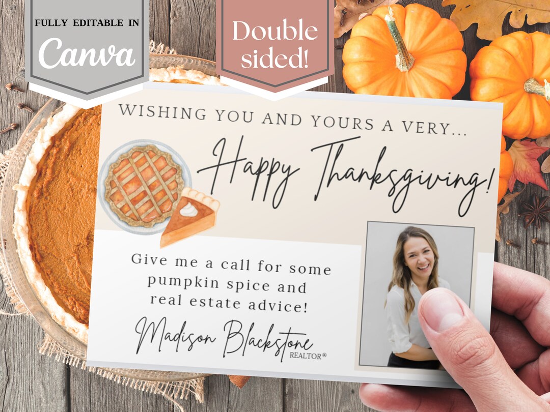 Pumkpin Pie Theme Real Estate Postcard Marketing for Realtors & Real ...