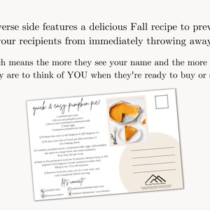 Pumkpin Pie Theme Real Estate Postcard Marketing for Realtors & Real ...