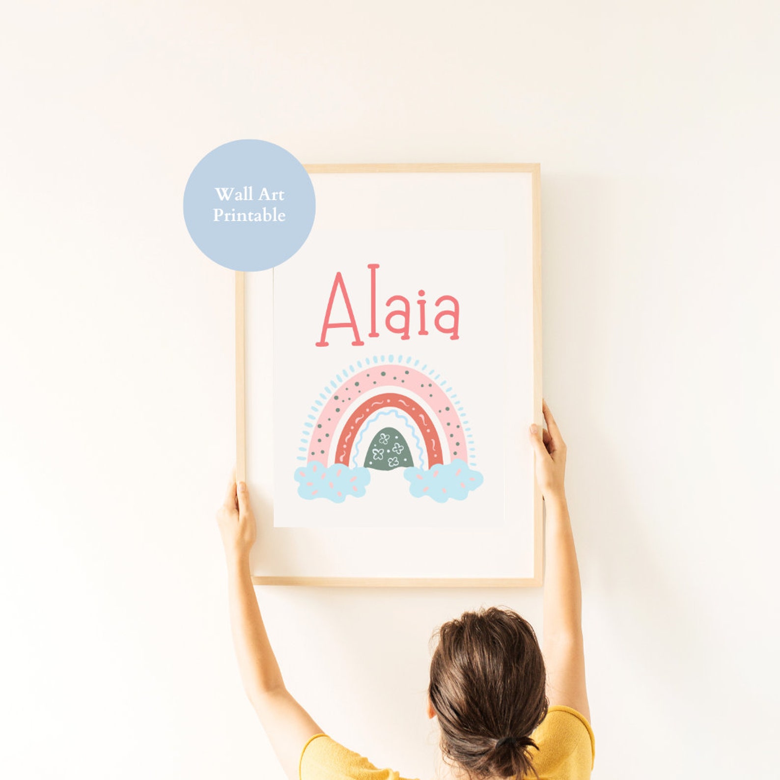 Alaia, Girl Name PRINTABLE Wall Art, Nursery Decor, Kids Room Decor ...