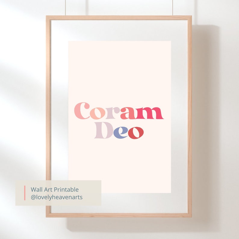 Coram Deo Print, Coram Deo, Reformation Print, Reformed Theology ...