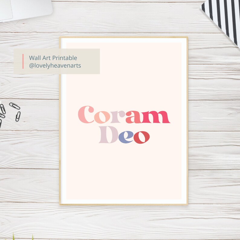 Coram Deo Print, Coram Deo, Reformation Print, Reformed Theology ...