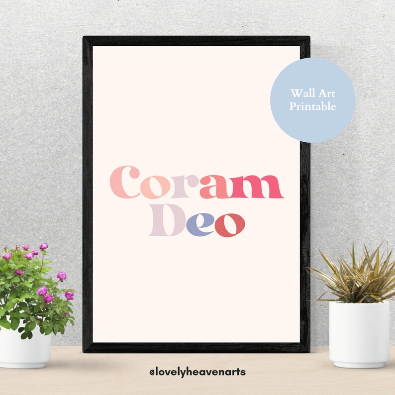 Coram Deo Print, Coram Deo, Reformation Print, Reformed Theology ...