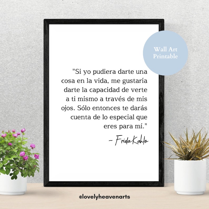 Frida Khalo Quote Print, Famous Quote Print, Typography Quote Print ...