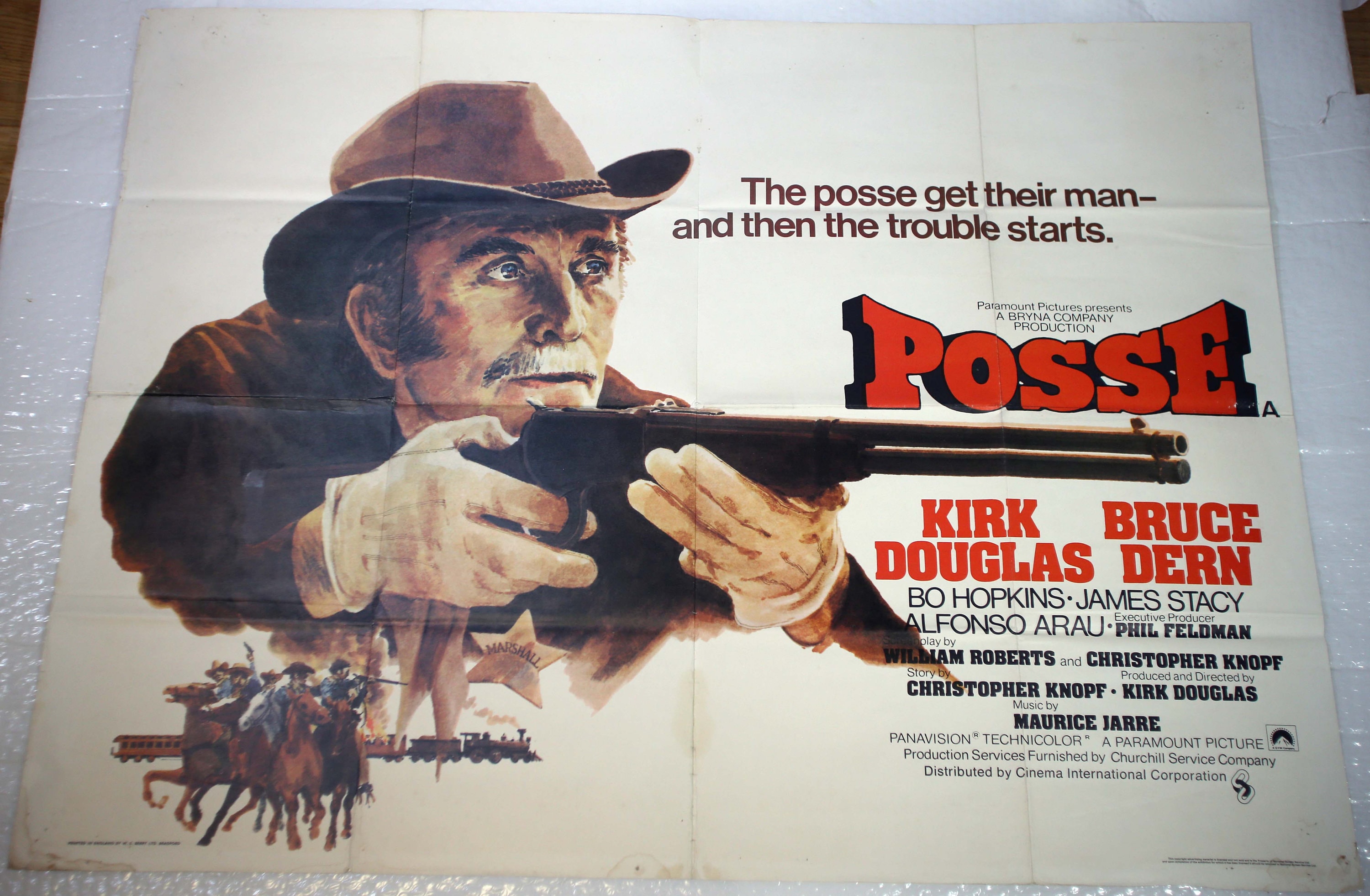 Kirk Douglas 'posse' Vintage Movie Poster Circa - Etsy