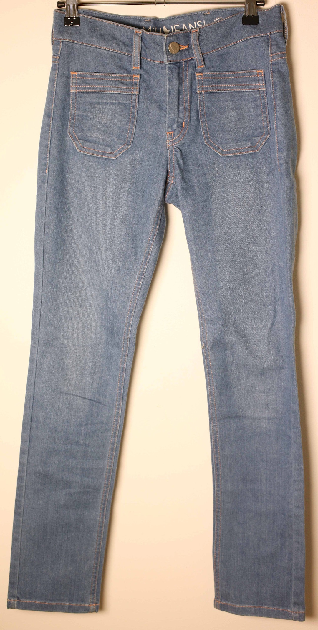 Mih Paris Ladies Vintage 'kriss-kross' Blue Slim Cropped Jeans-waist 24 ...