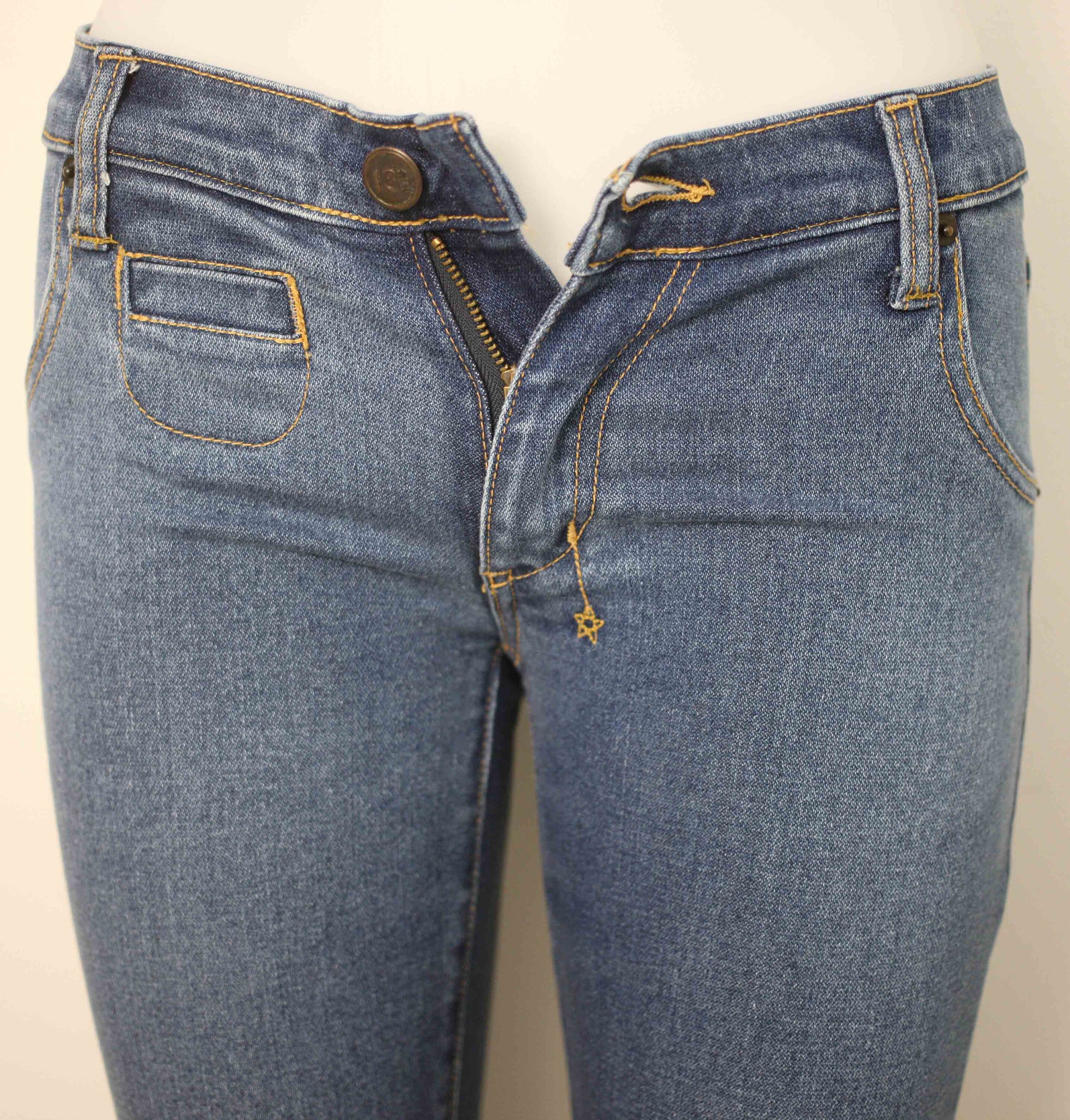 18th Amendment 'harlow' Ladies Vintage Blue Denim Flared Jeans-waist 24 ...