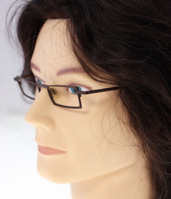 Theo Belgium XM 98 vintage eyeglasses brown metal fra… - Gem