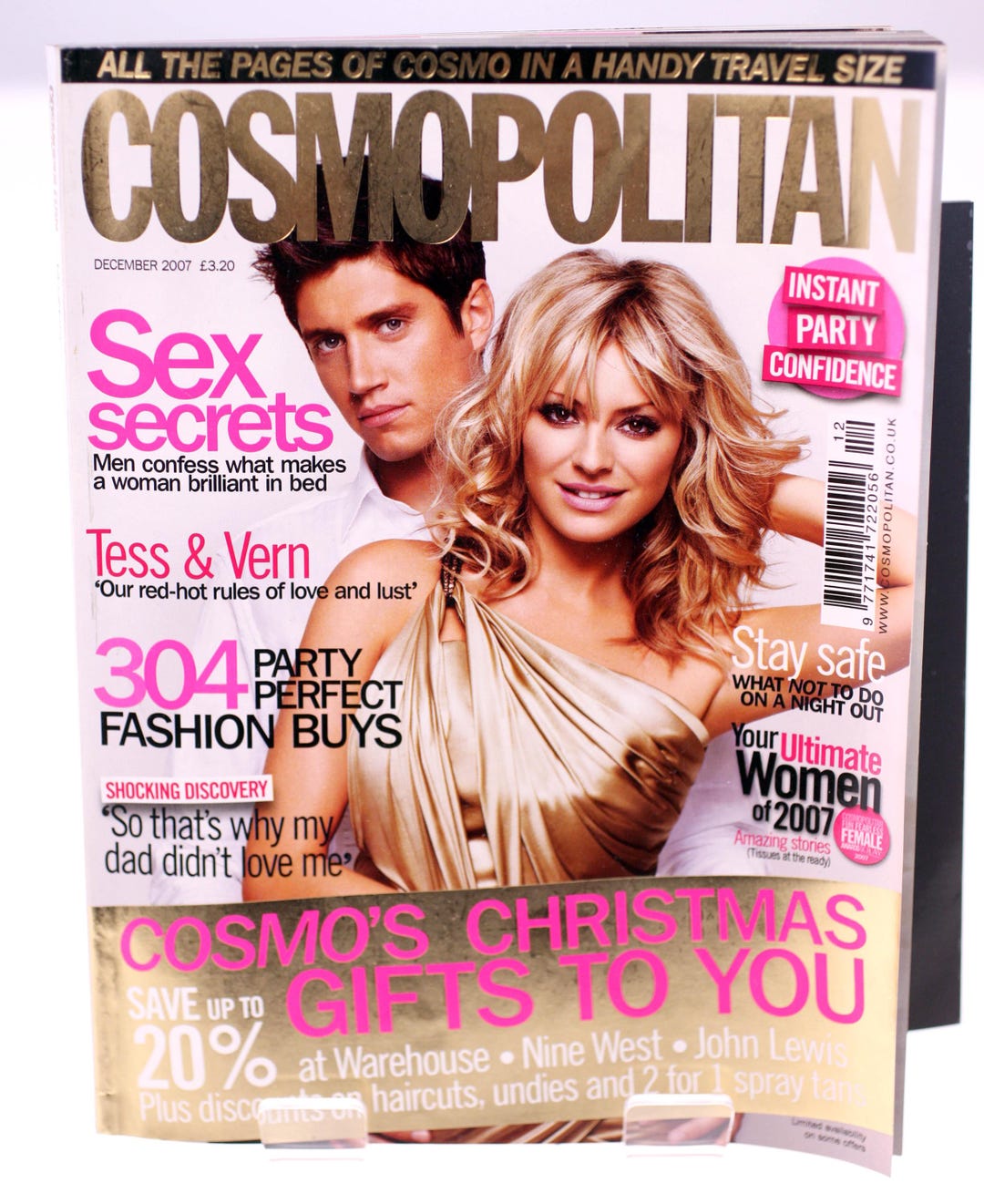 Cosmopolitan Magazine-english Issue-december 2007-tess Daly-vernon Kay ...