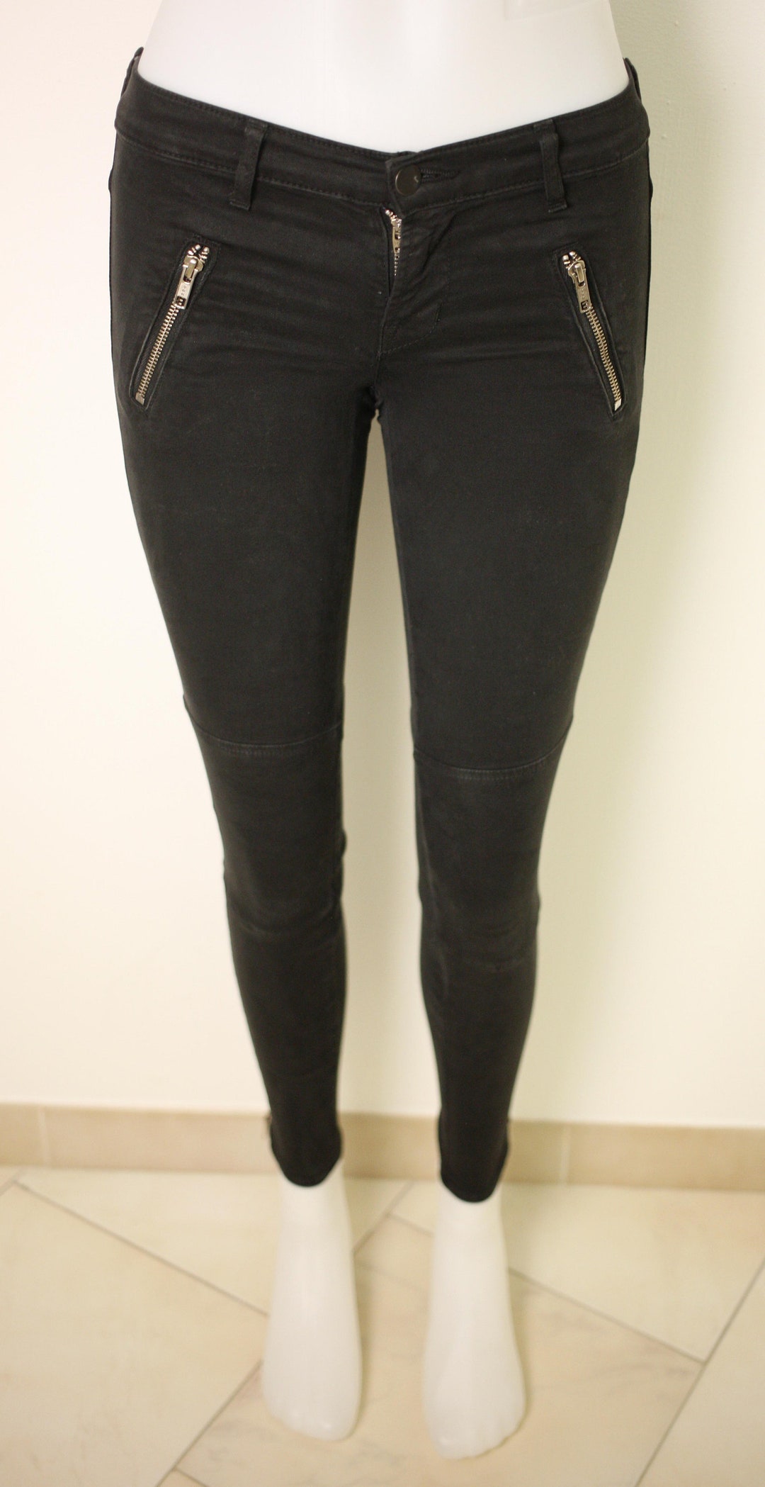 J Brand 'agnes' Ladies Black Vintage Slim Fit Jeans-waist 23"-zip ...