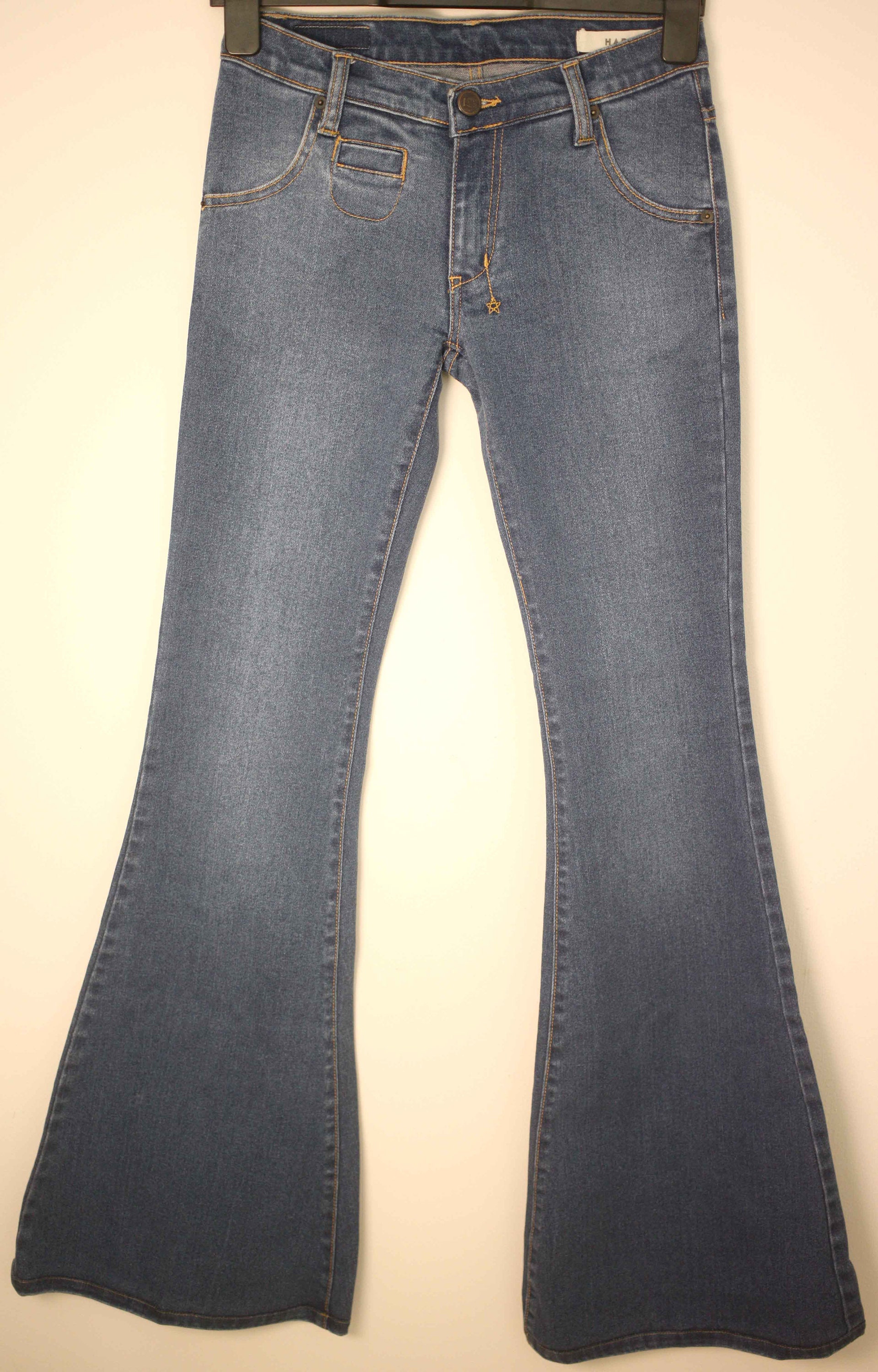 18th Amendment 'harlow' Ladies Vintage Blue Denim Flared Jeans-waist 24 ...