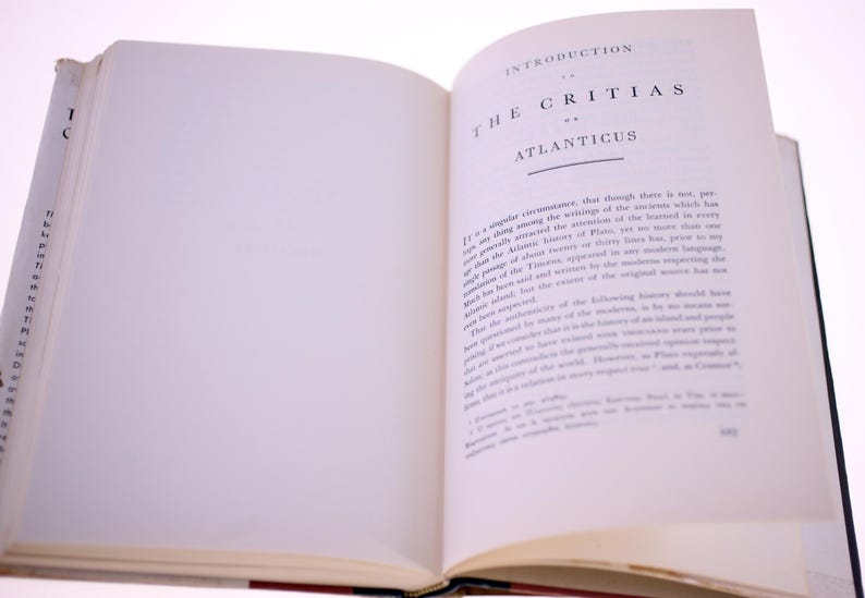 The Timaeus and Critias of Plato-english Hardback Book-published 1952 ...