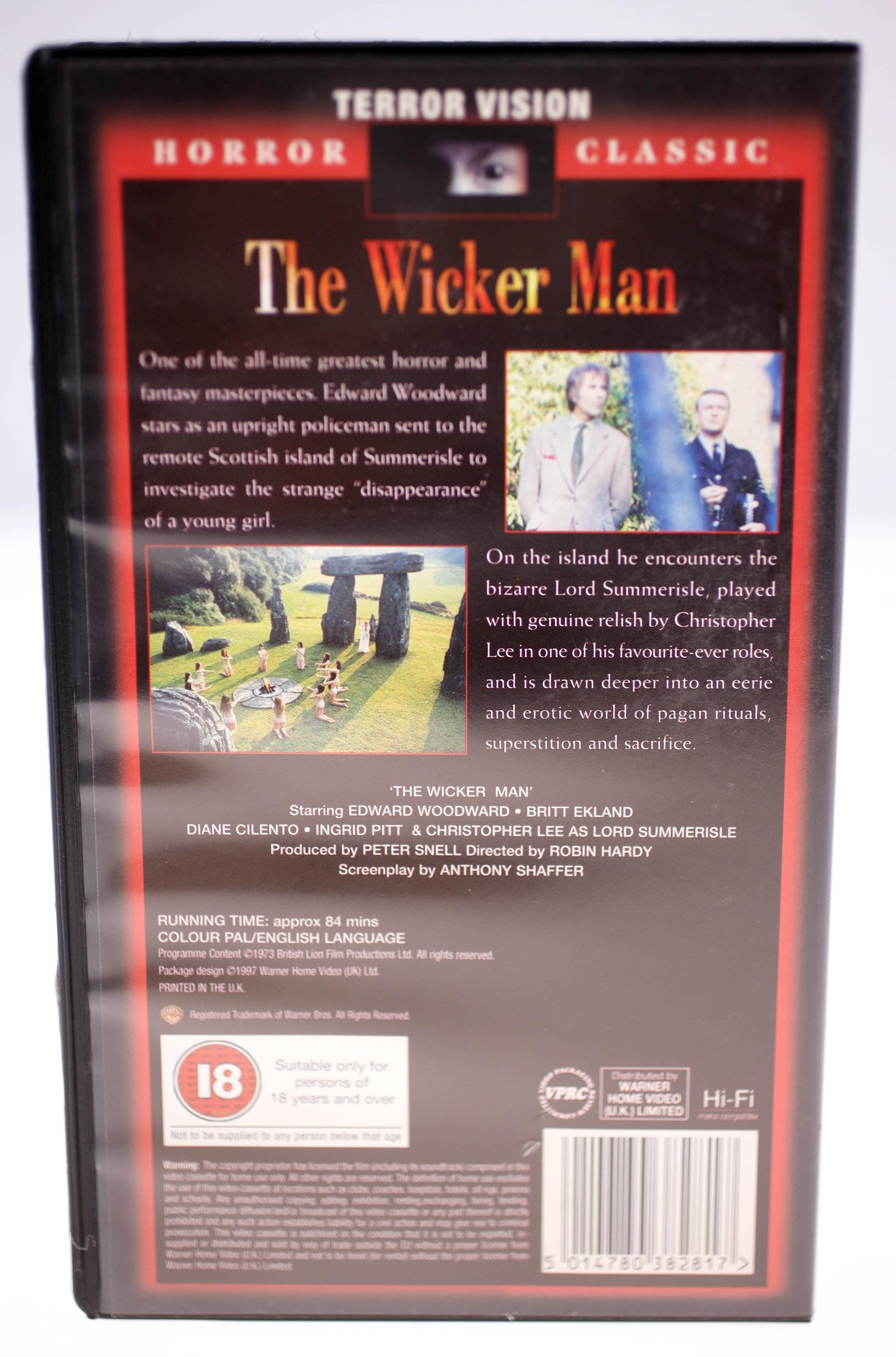 The Wicker Man (WHV) + Asylum (VIPCO) VHS Horror Bundle-v/rare-1993/ ...
