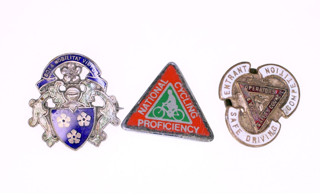 Vintage British Badges-cycling Proficiency-ha Prefect School-safe ...