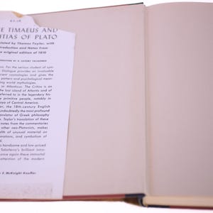 The Timaeus and Critias of Plato-english Hardback Book-published 1952 ...