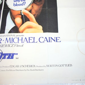 Movie Poster 'sleuth' Original 1972 Release With Michael Caine and Sir ...