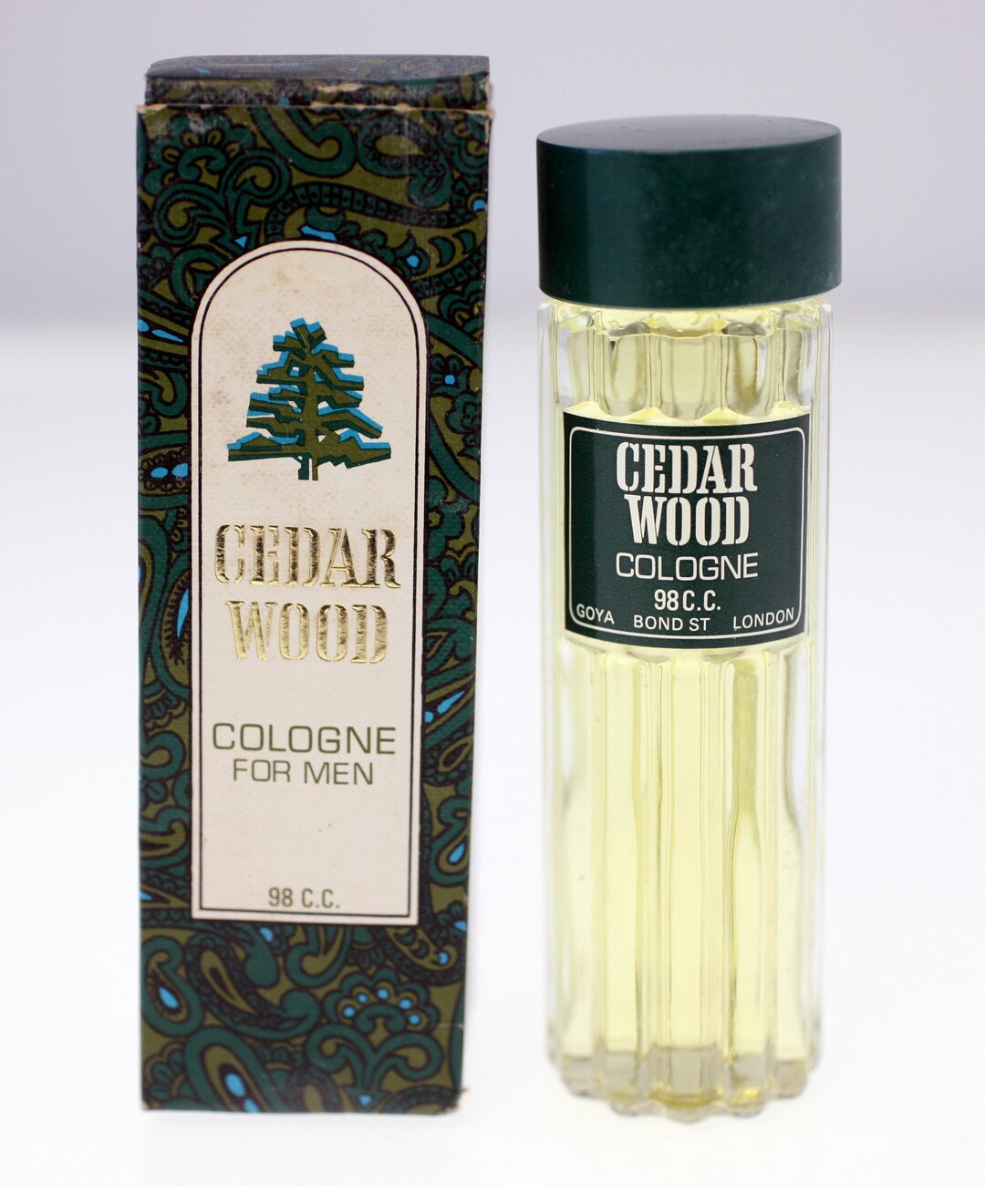 Cedar Wood Cologne for Men 98 C.C. Goya Bond St London-1970s-new ...