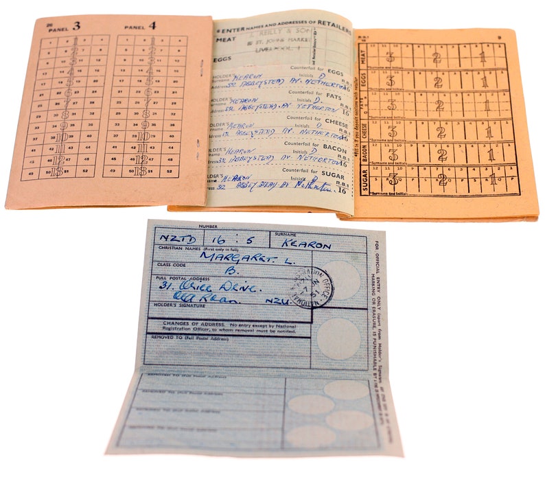 Vintage British 1950s National ID Card and 2 Ration - Etsy