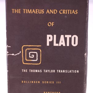 The Timaeus and Critias of Plato-english Hardback Book-published 1952 ...