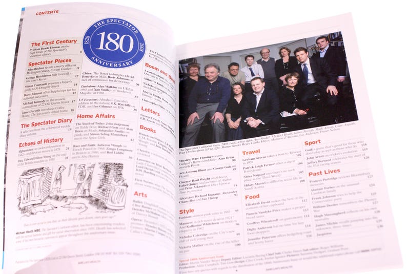 The Spectator Magazine 180th Anniversary Issue 2008-NEW (weight: 438g ...
