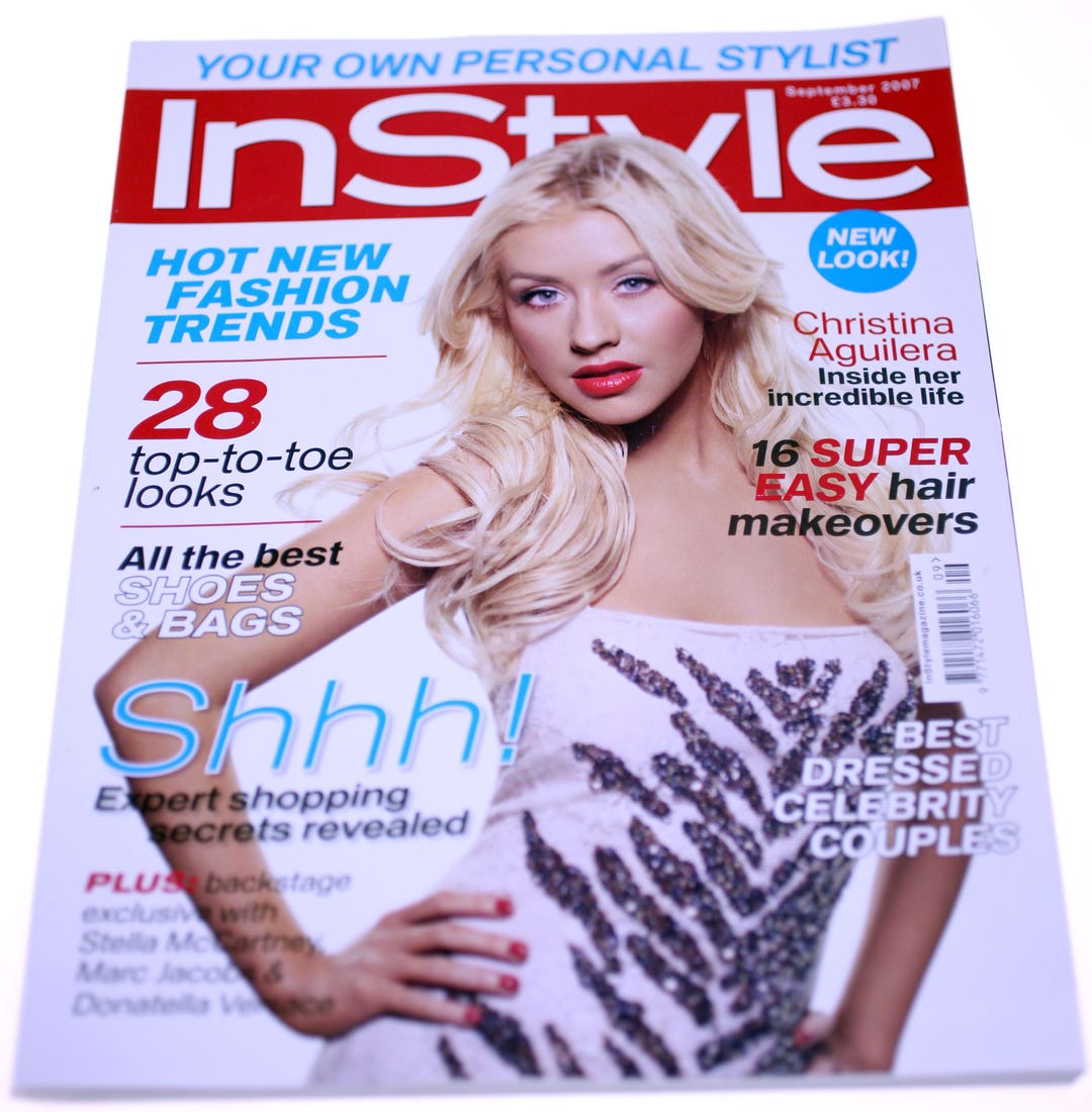 Instyle Magazine-september 2007-christina Aguilera Front Cover-new ...