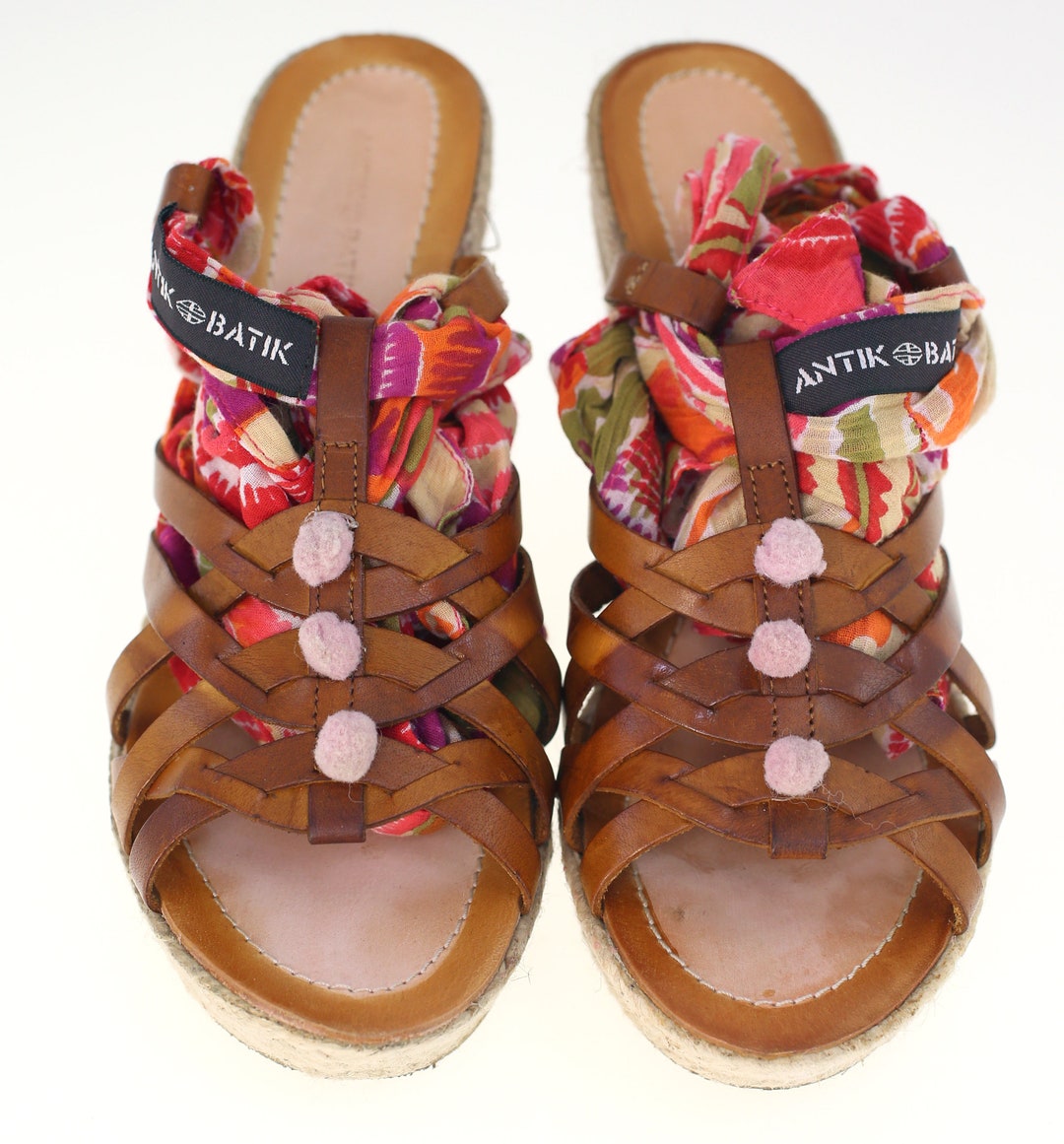 Antik Batik Krista Rust Platform Wedges - EU 38 / UK 5 - Circa 1990s ...