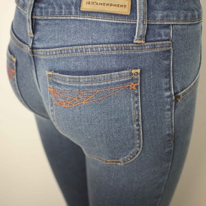 18th Amendment 'harlow' Ladies Vintage Blue Denim Flared Jeans-waist 24 ...