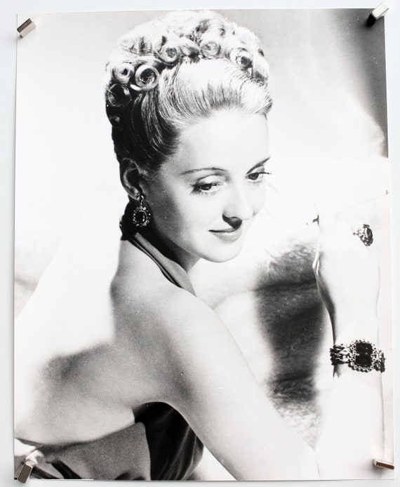 Bette Davis Vintage Movie Star Photograph Circa 1980s-black - Etsy