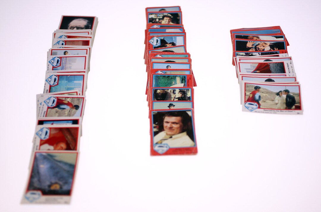 Superman 1 & 2 Original Movie Collectible Trading Cards Circa - Etsy