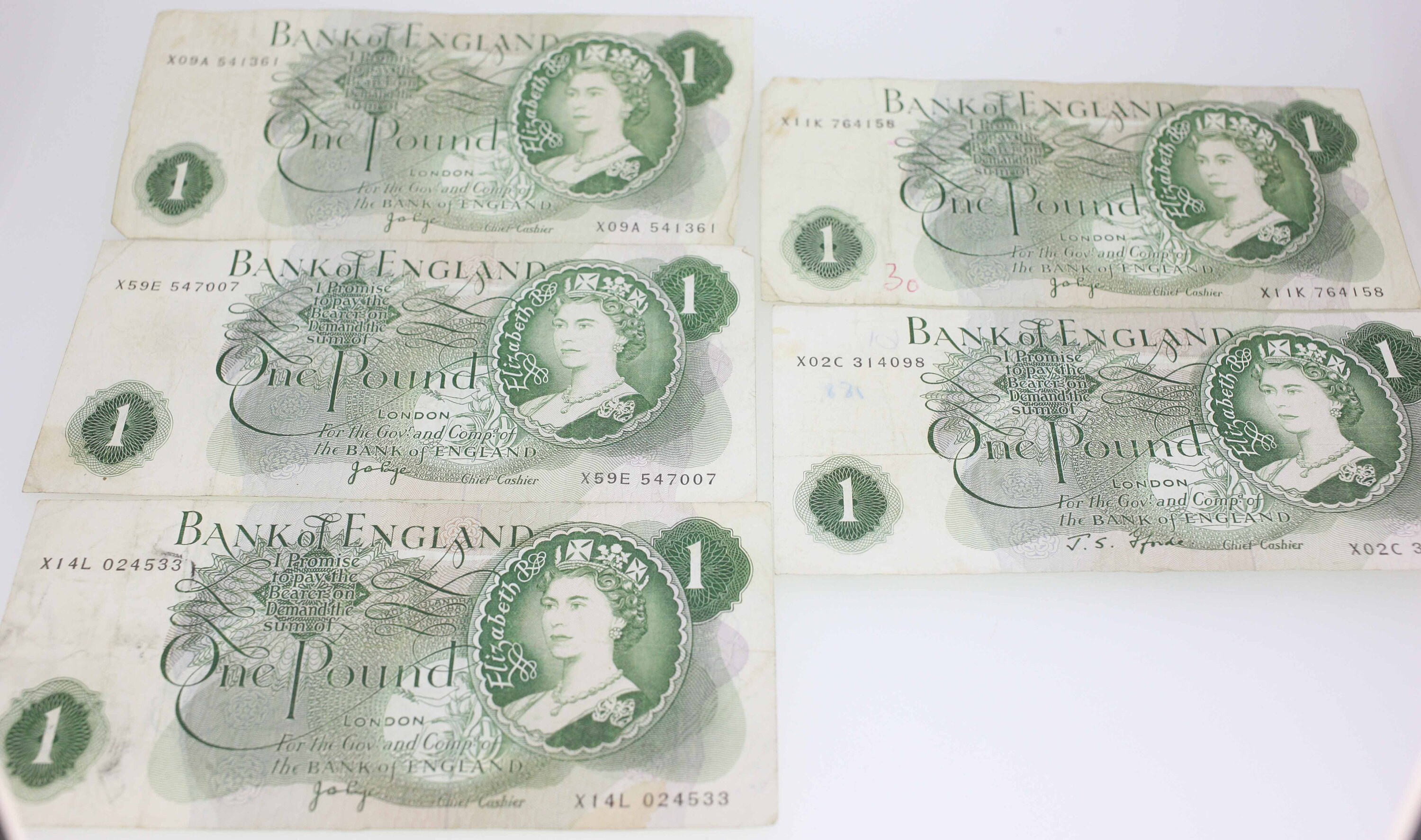 Banknote Bundle-10 Vintage Banknotes From 3 Different Countries Circa ...