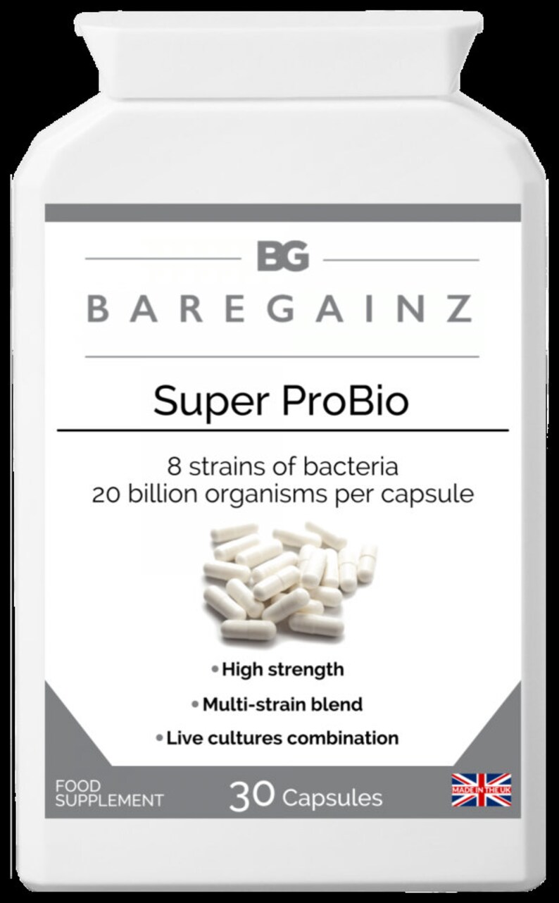 Super Probio: 20 Billion, 8-strain Probiotic - 30 Capsules - Etsy