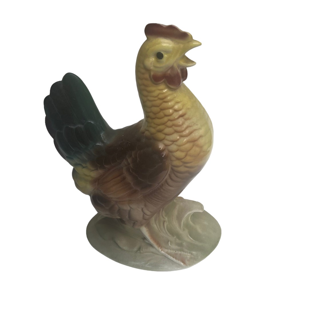 FARMHOUSE Vintage Ceramic HEN Glazed Pottery DECOR Euc - Etsy