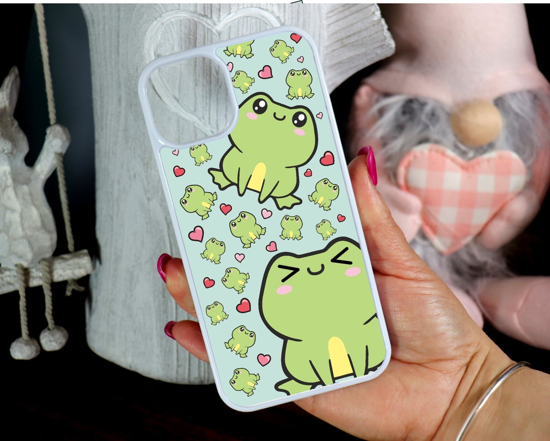 Handmade Cute Kawaii Frog Froggy Mobile Phone Case Fits iPhone 14 13 12 ...