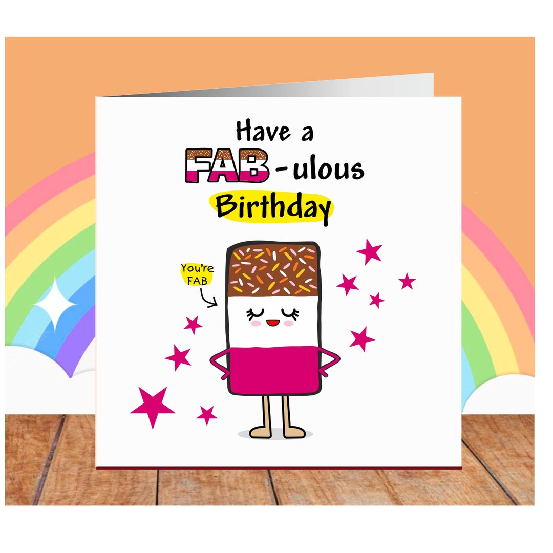 Handmade Cute Kawaii Funny Ice Pop Lollipop Have A Fab Ulous Birthday ...